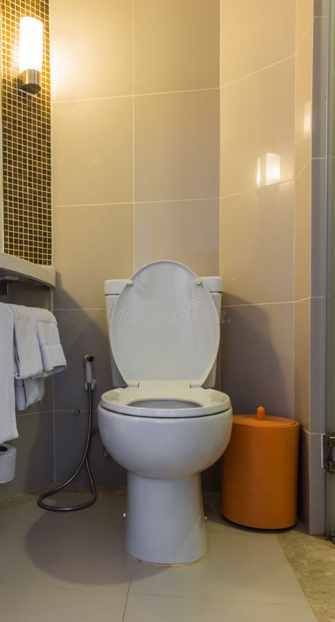 Pequeños retretes modernos imagen de archivo. Imagen de perspectiva ...