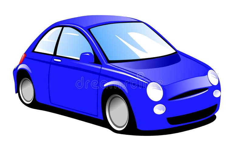 Peque?o coche azul stock de ilustración. Ilustración de pista - 8927403