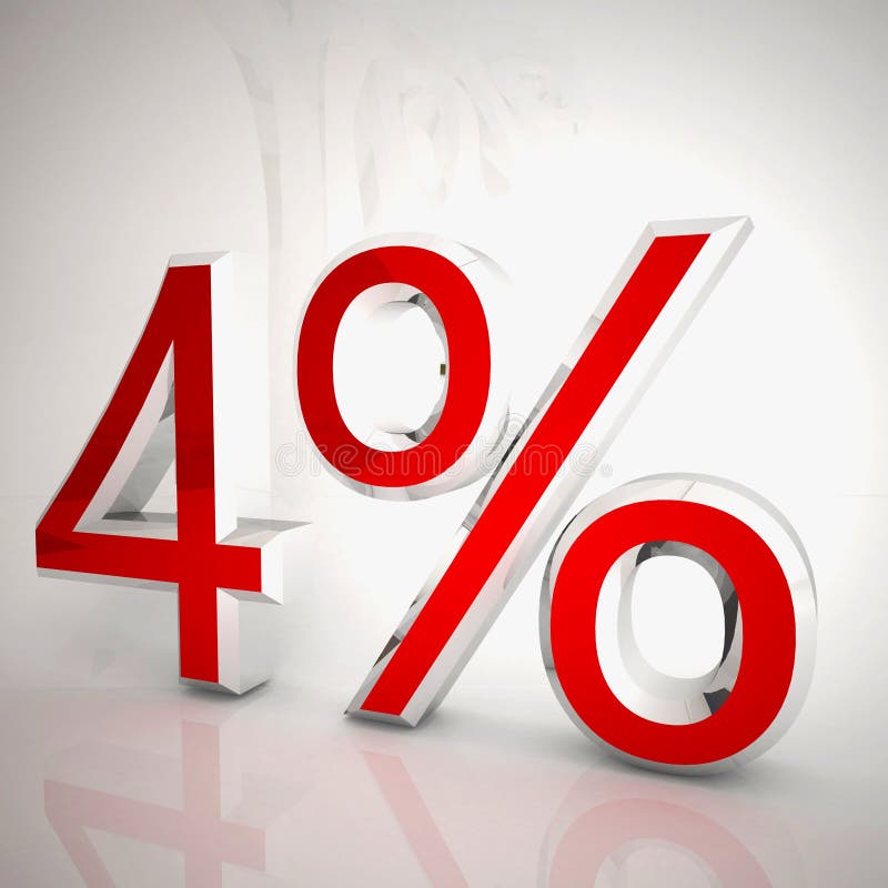 4 per cent stock illustration. Illustration of offer - 110395114