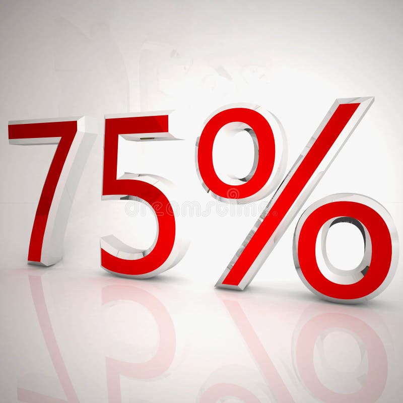 75 per cent stock illustration. Illustration of percent - 110395310