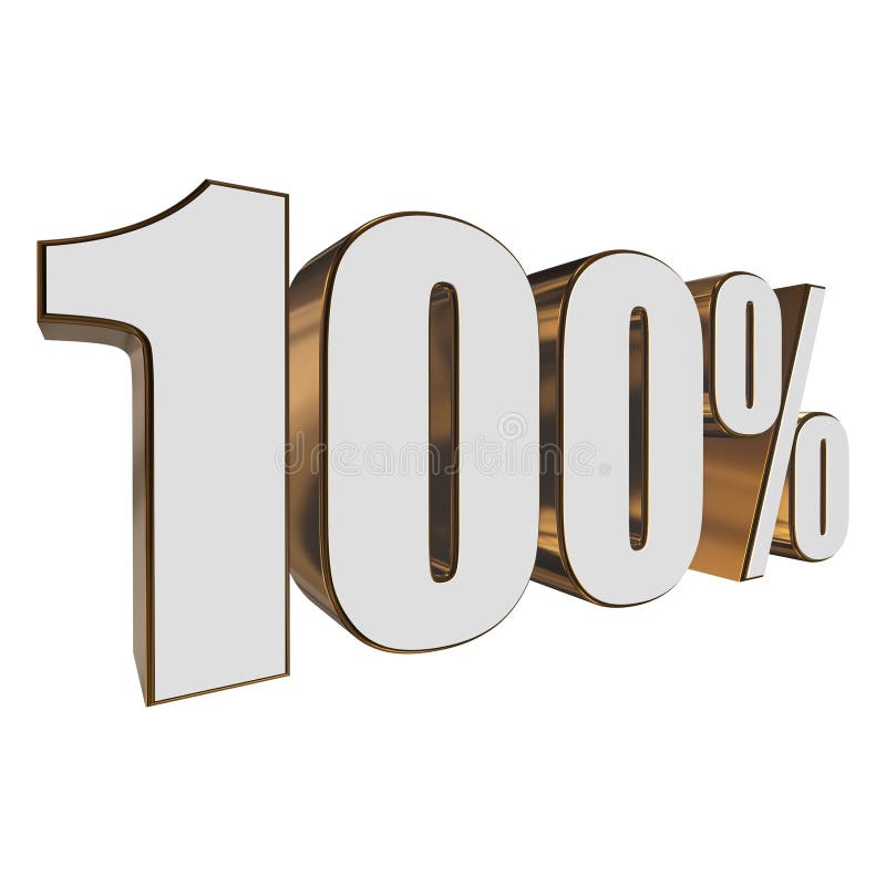 100 Per Cento Su Fondo Bianco Illustrazione di Stock - Illustrazione di ...