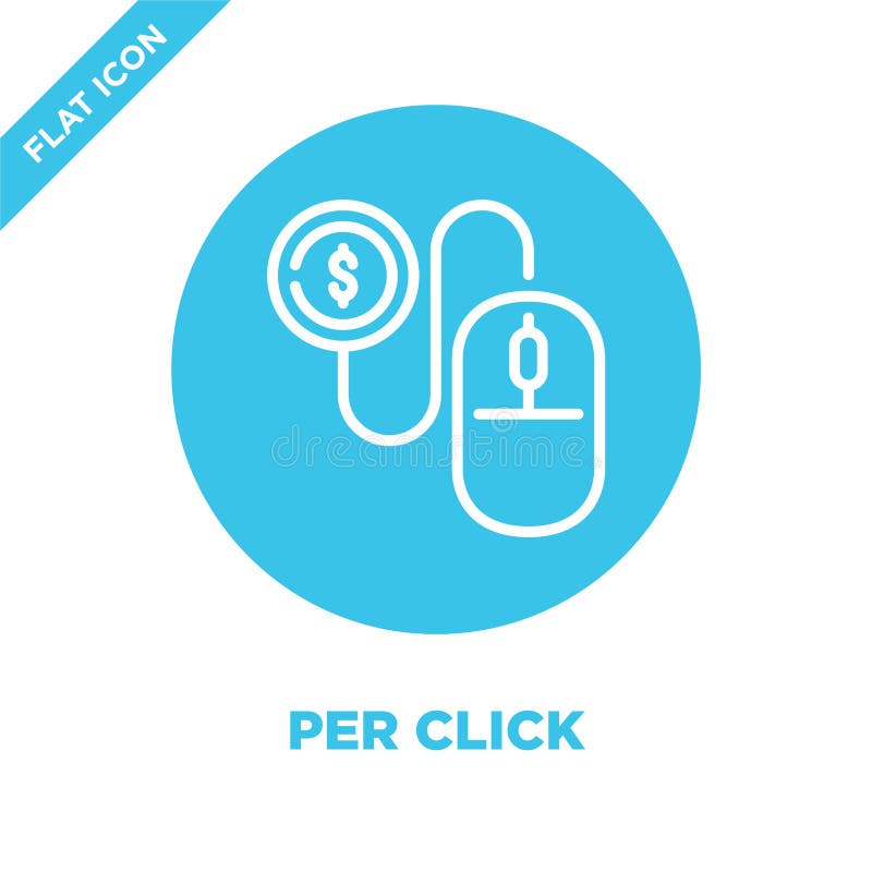 Per Click Icon Vector. Thin Line Per Click Outline Icon Vector ... Per Click Icon Vector. Thin Line Per Click Outline Icon Vector ...