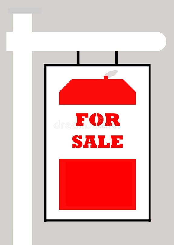 Per il segno di vendita illustrazione di stock. Illustrazione di casa ...