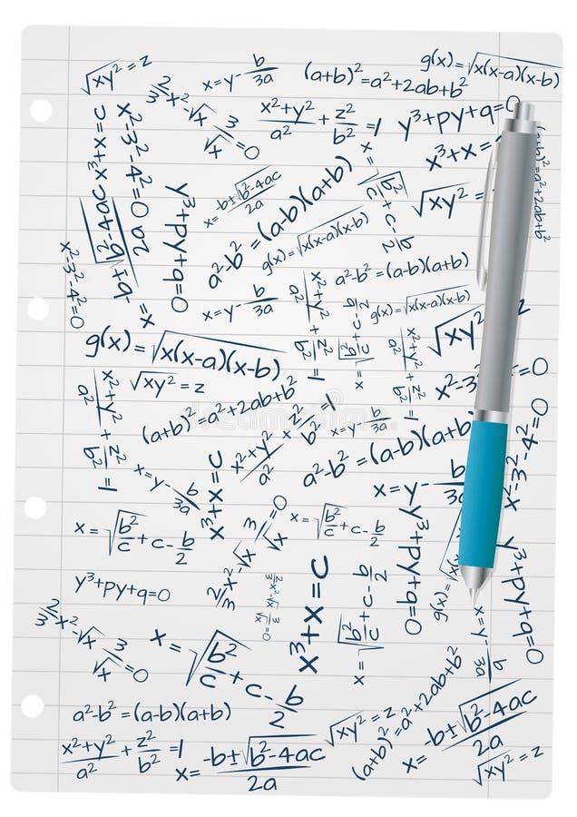 Per La Matematica Di Formula Illustrazione Vettoriale - Illustrazione ...