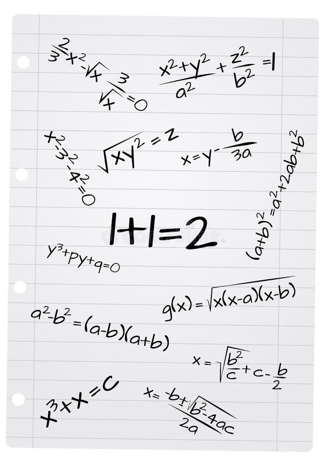Per La Matematica Di Formula Illustrazione Vettoriale - Illustrazione ...