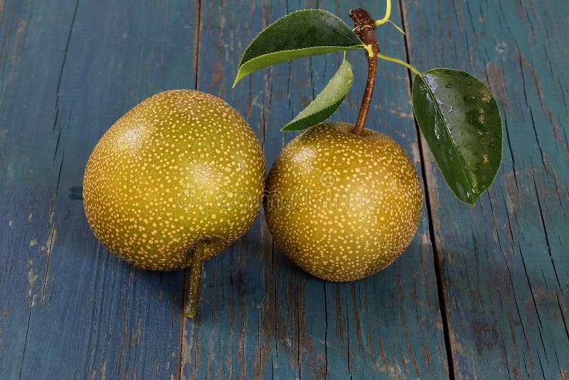 Macro De La Pera Japonesa De Nashi Foto de archivo - Imagen de pera ...