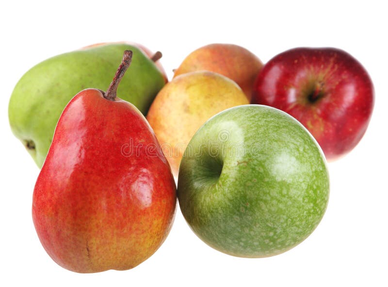Pera e mela fotografia stock. Immagine di isolato, maturo - 10463746