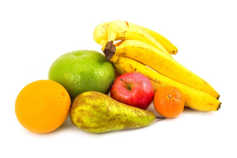 Pera e mela con frutta immagine stock. Immagine di tropici - 6969969