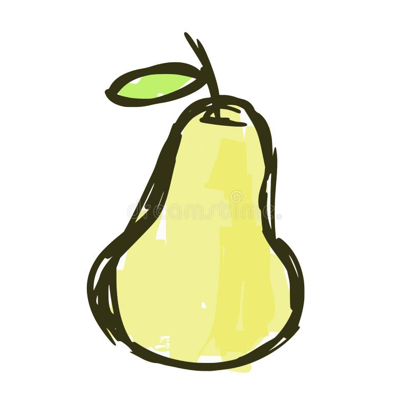 Pera fofa ilustração stock. Ilustração de digital, pintura - 251842582