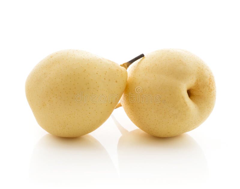 Pera Fresca Nashi Isolado No Branco Foto de Stock - Imagem de fresco ...