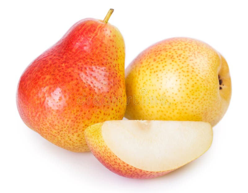 Pera Fresca Sobre Fondo Blanco Imagen de archivo - Imagen de maduro ...