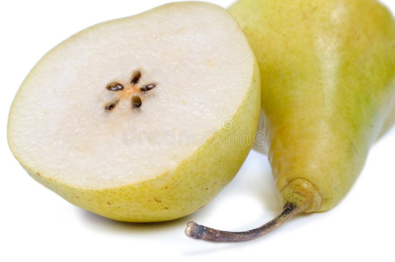 Pera partida en dos imagen de archivo. Imagen de textura - 34192353
