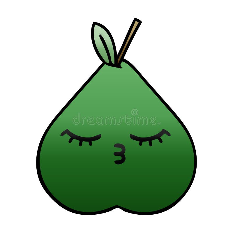Pera Sombreada Pendiente De La Historieta Ilustración del Vector ...