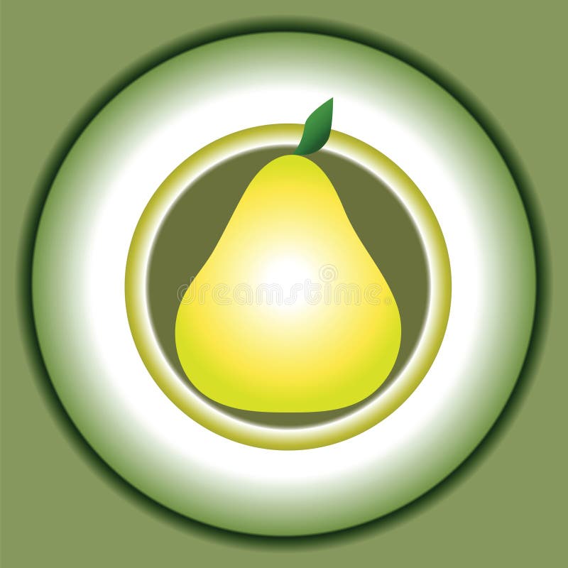 Pera Stilizzata Su Bianco Illustrazioni, Vettoriali E Clipart Stock ...