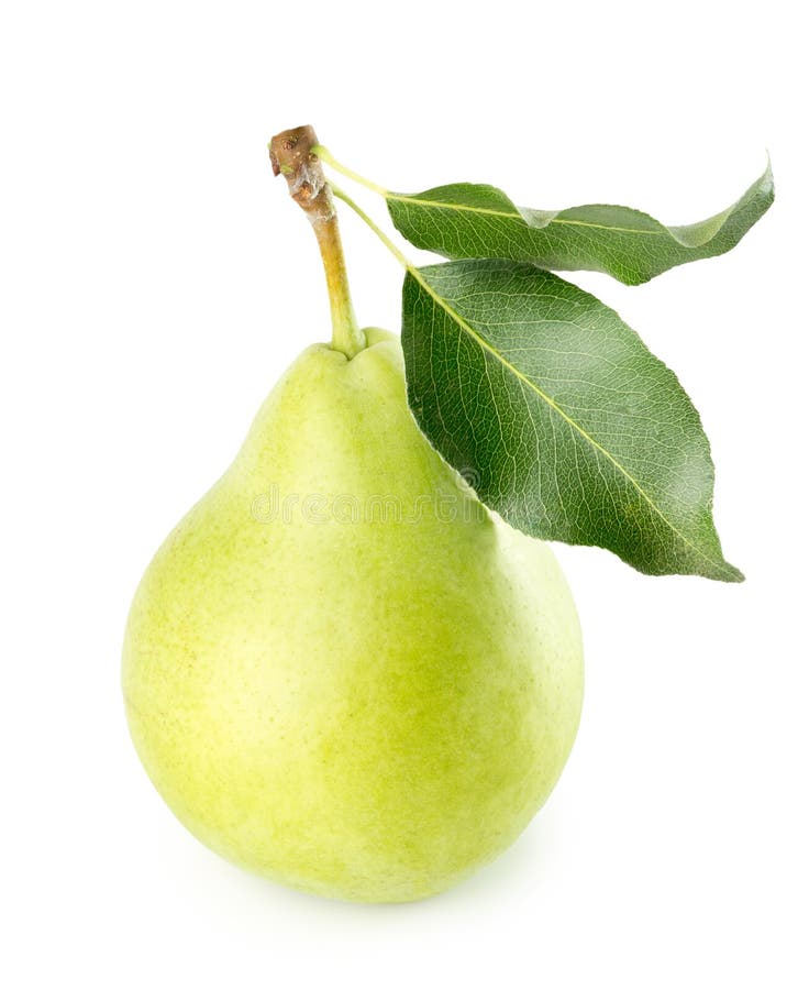 Pera Verde Isolada No Fundo Branco Foto de Stock - Imagem de isolado ...