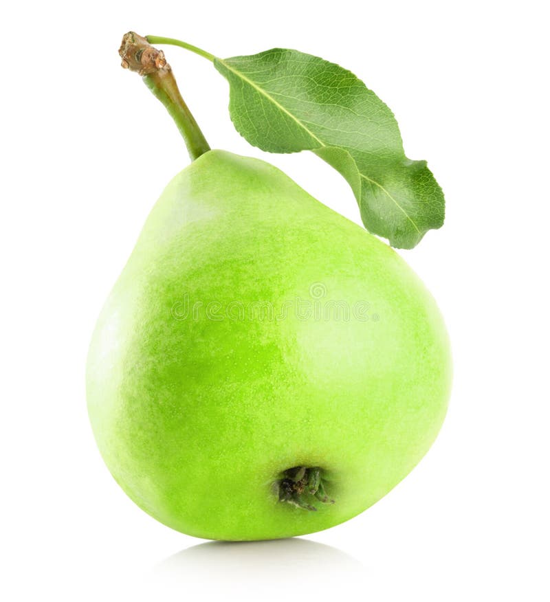 Pera Verde Isolada No Fundo Branco Foto de Stock - Imagem de objeto ...