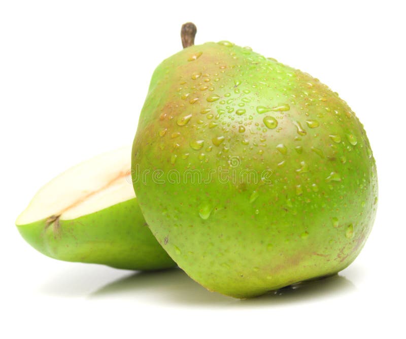 Pera verde jugosa 2 foto de archivo. Imagen de postre - 5739002