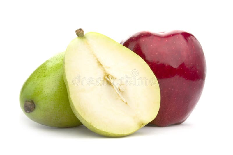 Pera y manzana imagen de archivo. Imagen de grupo, alimento - 10010353
