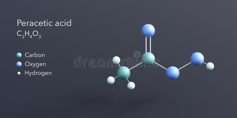Hydrogen Peroxide Molecule, Structural Chemical Formula, Ball-and-stick ...