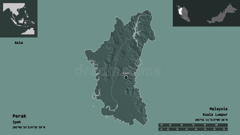 Perak, State of Malaysia,. Previews. Administrative Stock Illustration ...