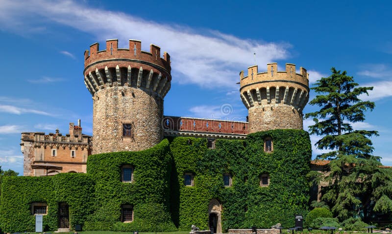 Peralada, Medieval Castle in Catalonia Spain Stock Photo - Image of ...