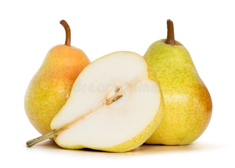 Peras imagen de archivo. Imagen de entero, sabroso, corte - 19421077