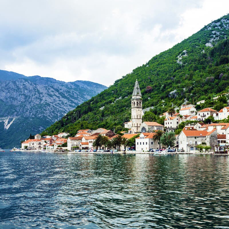Perast, Kotor Bay, Montenegro, Adriatic Sea Stock Photo - Image of ...