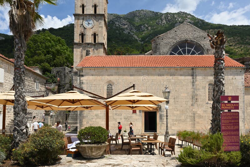 Architecture of Picturesque Town of Perast in Montenegro Editorial ...