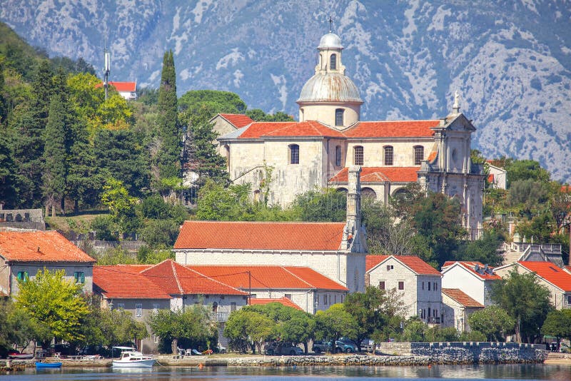 Perast old town stock photo. Image of coastal, landmark - 146310976