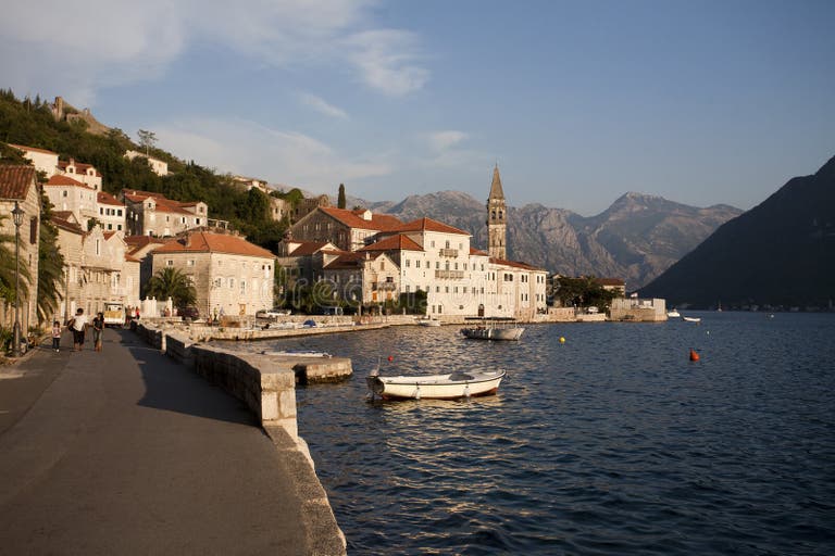Perast, old town stock image. Image of vessel, perast - 39898053