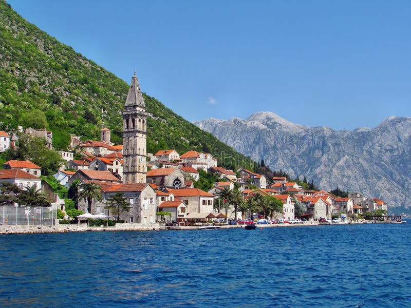 Perast town in Montenegro stock photo. Image of perast - 90237866