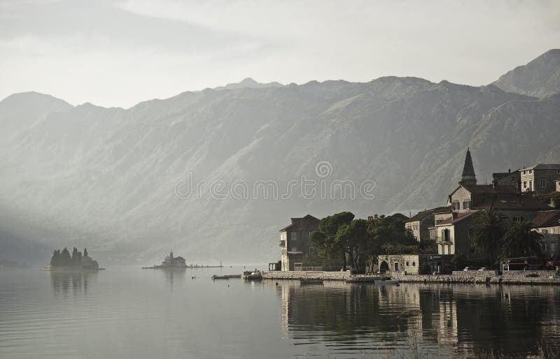 Perast Village by Kotor Bay in Montenegro Stock Photo - Image of ...