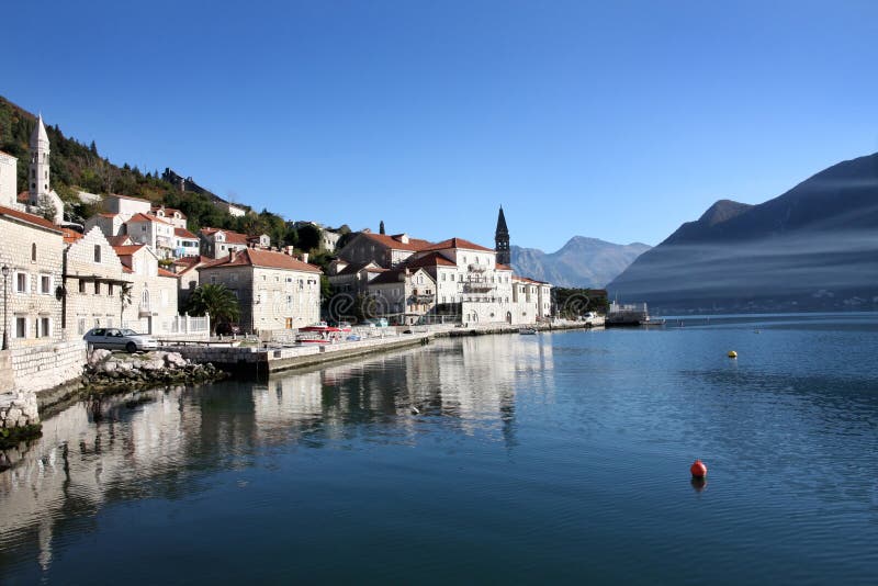Perast Village Near Kotor in Montenegro Stock Photo - Image of ...