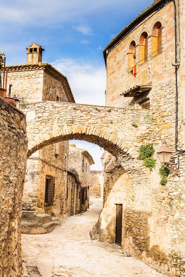 Peratallada stock image. Image of grunge, girona, traditional - 44473997