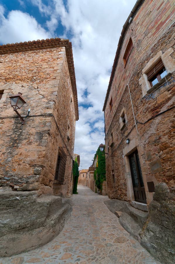 Peratallada, Spain stock image. Image of corner, alley - 16913561