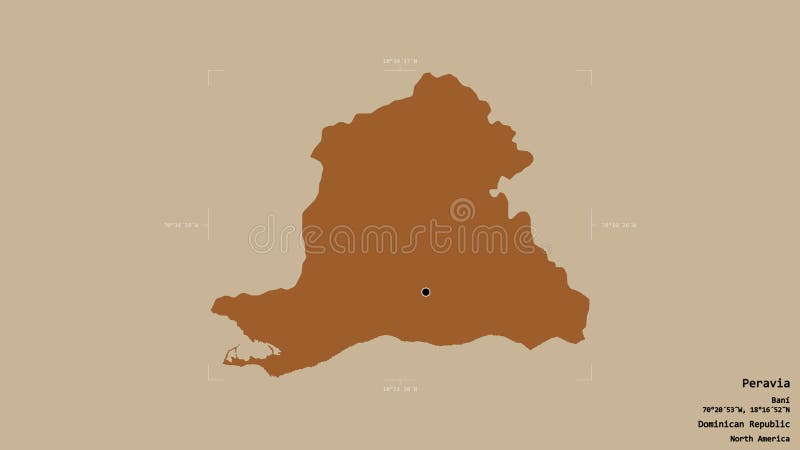 Peravia - Dominican Republic. Bounding Box. Pattern Stock Illustration ...