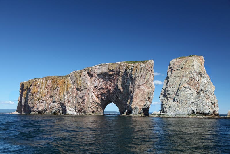 Perce Rock stock image. Image of erosion, quebec, immense - 21338757