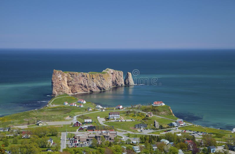Perce Rock stock image. Image of lawrence, quebec, cove - 32324743