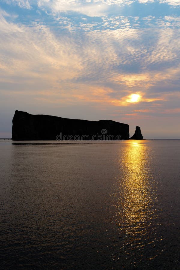 Perce Rock stock image. Image of ocean, quebec, perce - 60757367