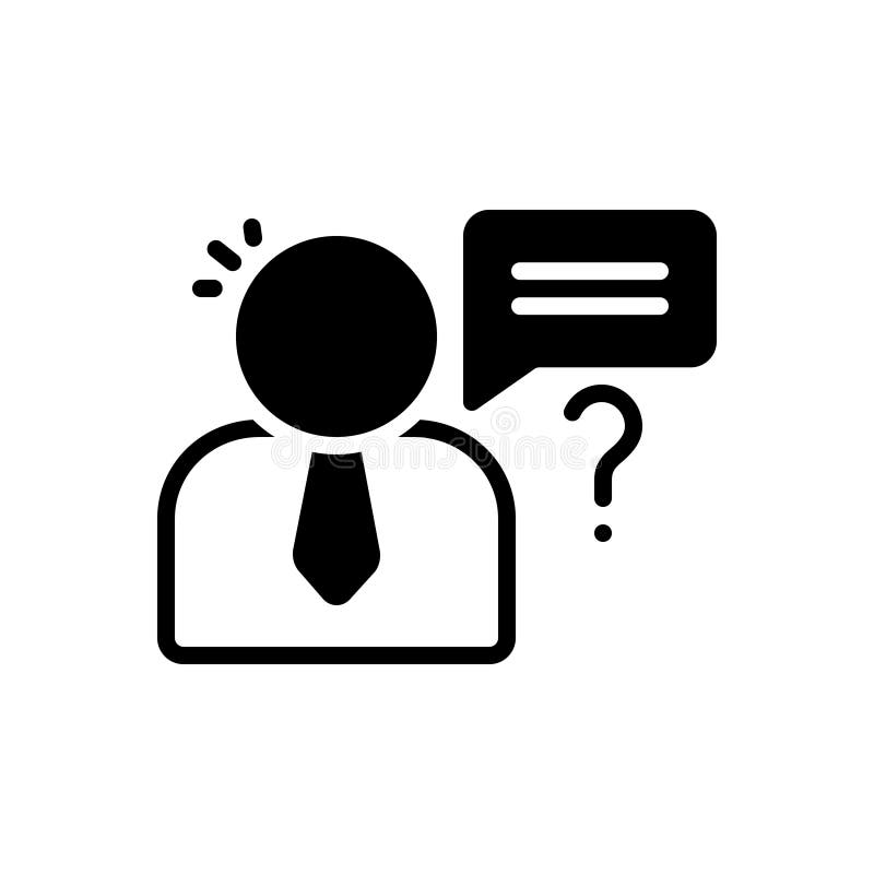 Black Solid Icon for Perceive, Understand and Deem Stock Vector ...