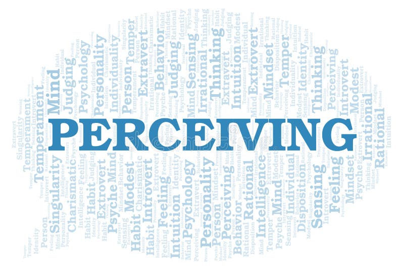 Perceiving Typography Word Cloud Create with the Text only. Stock ...