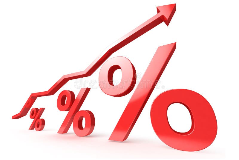 Percentage rate decrease stock illustration. Illustration of arrow - 9068654