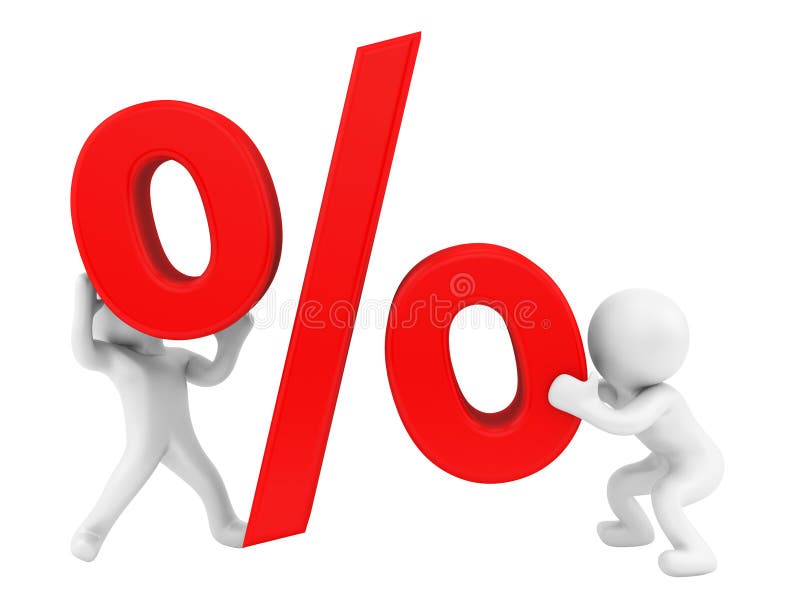 3d small people - percent stock illustration. Illustration of render ...