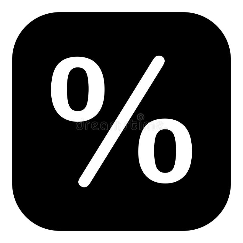 Percent and app icon stock vector. Illustration of sale - 254685943