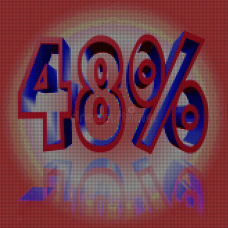 48 , 48 Percent As a 3D Illustration, 3D Rendering Stock Illustration ...