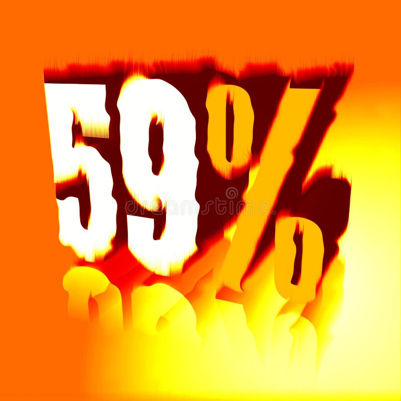 59 , 59 Percent As a 3D Illustration, 3D Rendering Stock Illustration ...