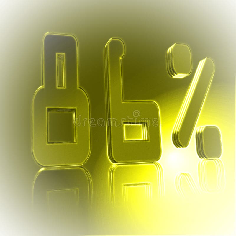 86 , 86 Percent As a 3D Illustration, 3D Rendering Stock Illustration ...
