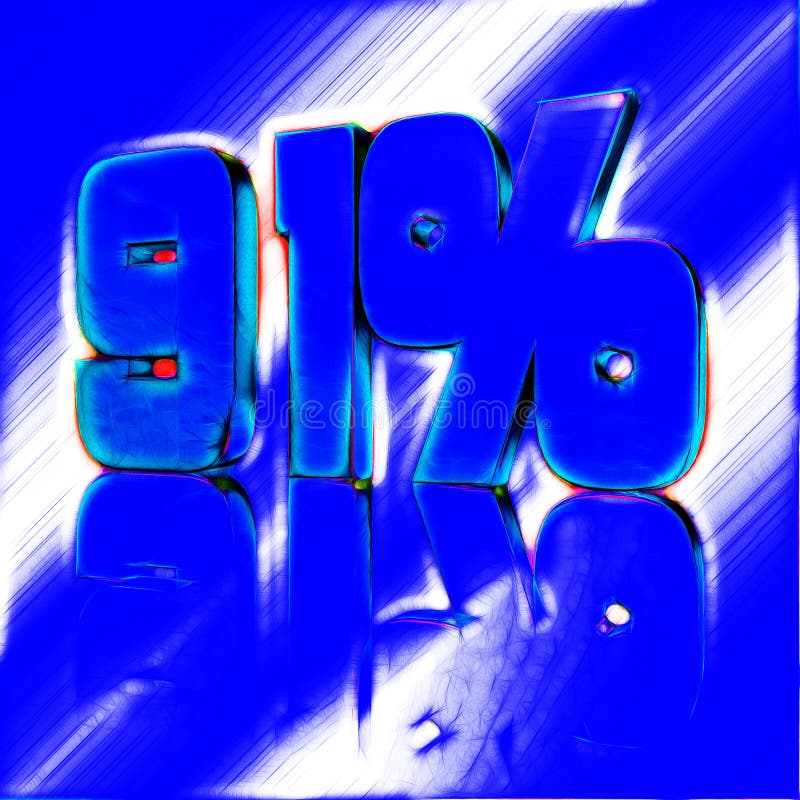 91 , 91 Percent As a 3D Illustration, 3D Rendering Stock Illustration ...