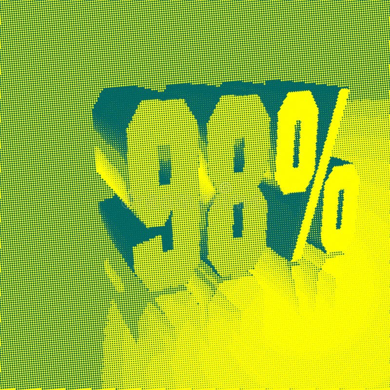 98 , 98 Percent As a 3D Illustration, 3D Rendering Stock Illustration ...
