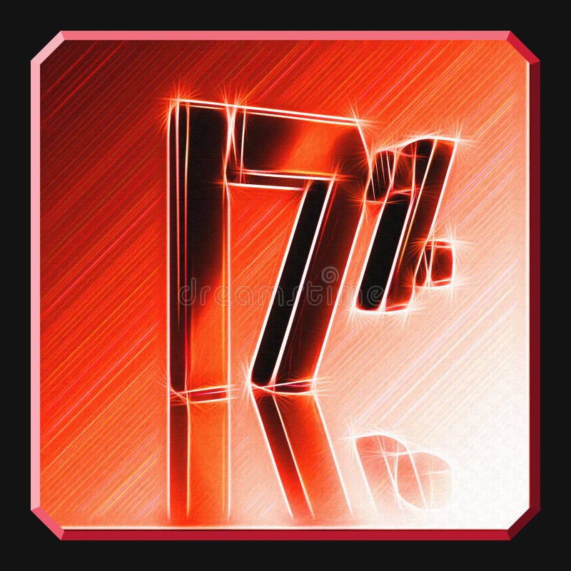 17 , 17 Percent As a 3D Illustration, 3D Rendering Stock Illustration ...